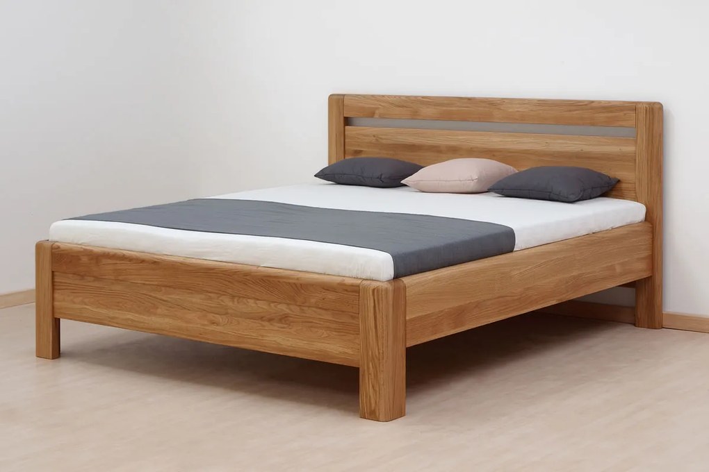BMB Adriana Klasik postel - dub Moření: Olej bílý, Provedení: Dub cink, Rozměr: 160 x 200 cm