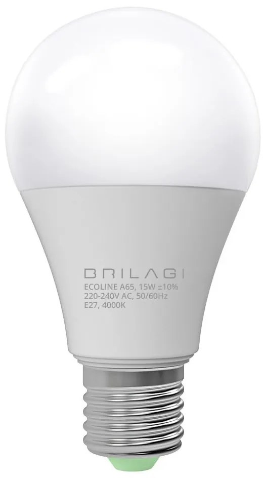 BRILAGI LED Žárovka ECOLINE A65 E27/15W/230V 4000K - Brilagi BG0211