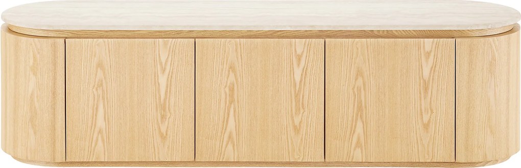 House Nordic TV stolek LARVIK světlý 160×40 cm 3201030