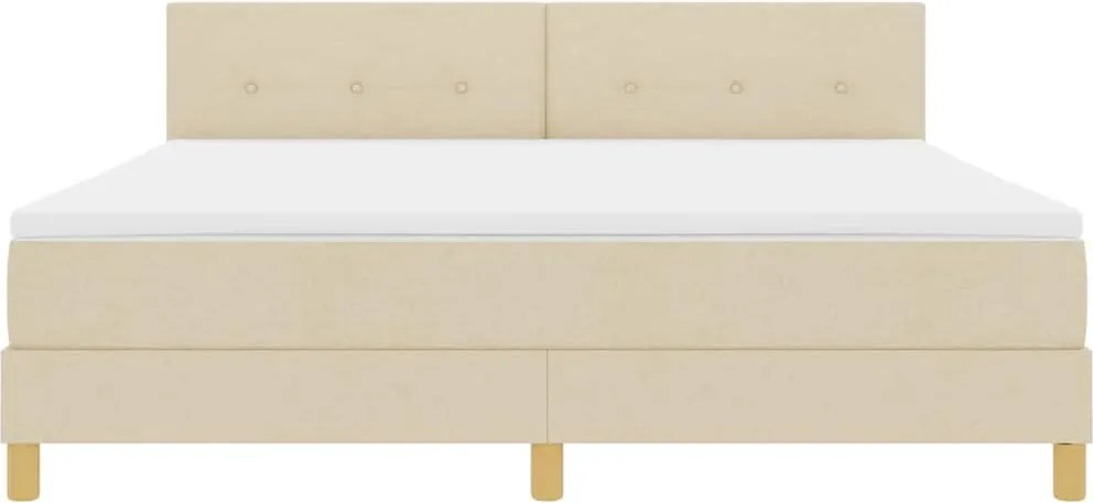 Postel s boxspringem s polštářem Krémová 180 x 200 cm textil 3338942