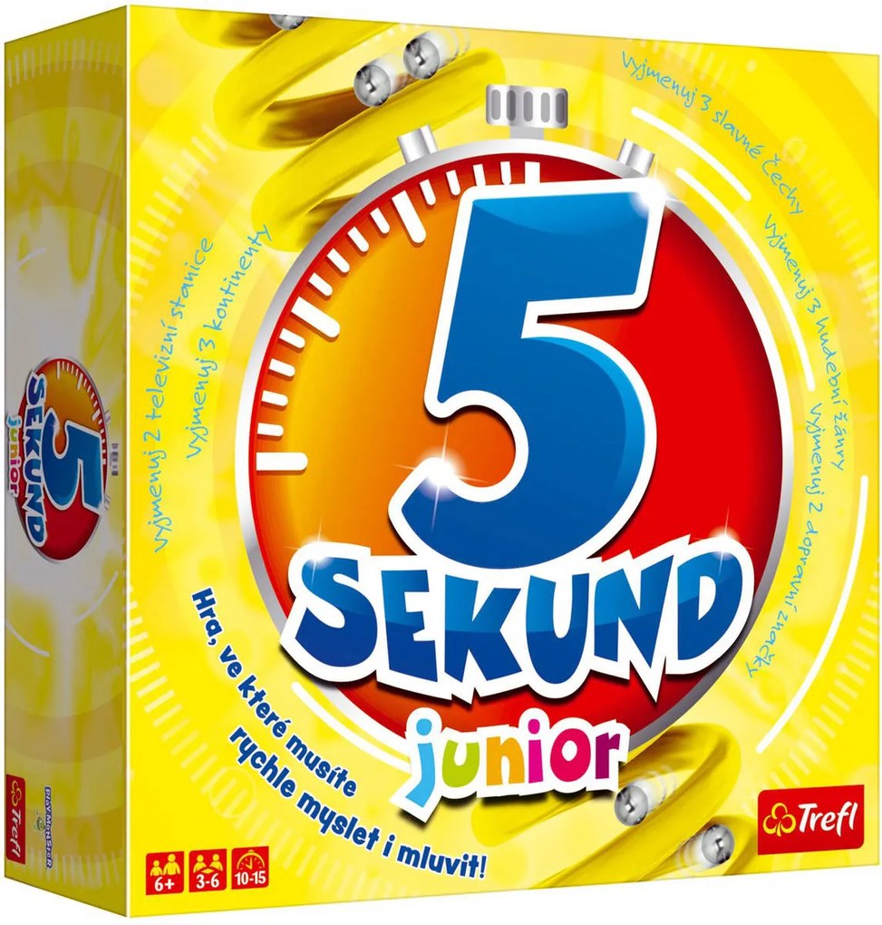 TREFL HRA 5 Sekund Junior kvízová s časoměřičem CZ *SPOLEČENSKÉ HRY* tr01884
