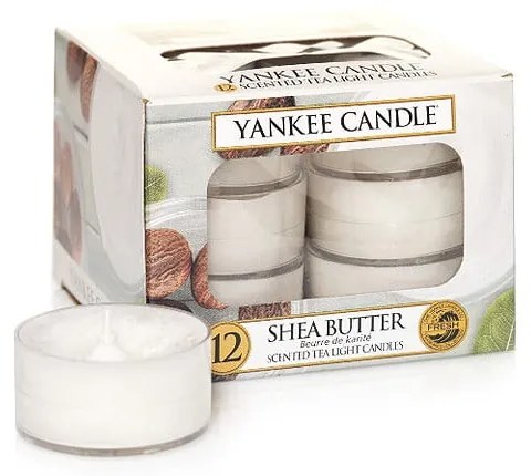 Sada 12 vonných svíček Yankee Candle Shea Butter, doba hoření 4 h