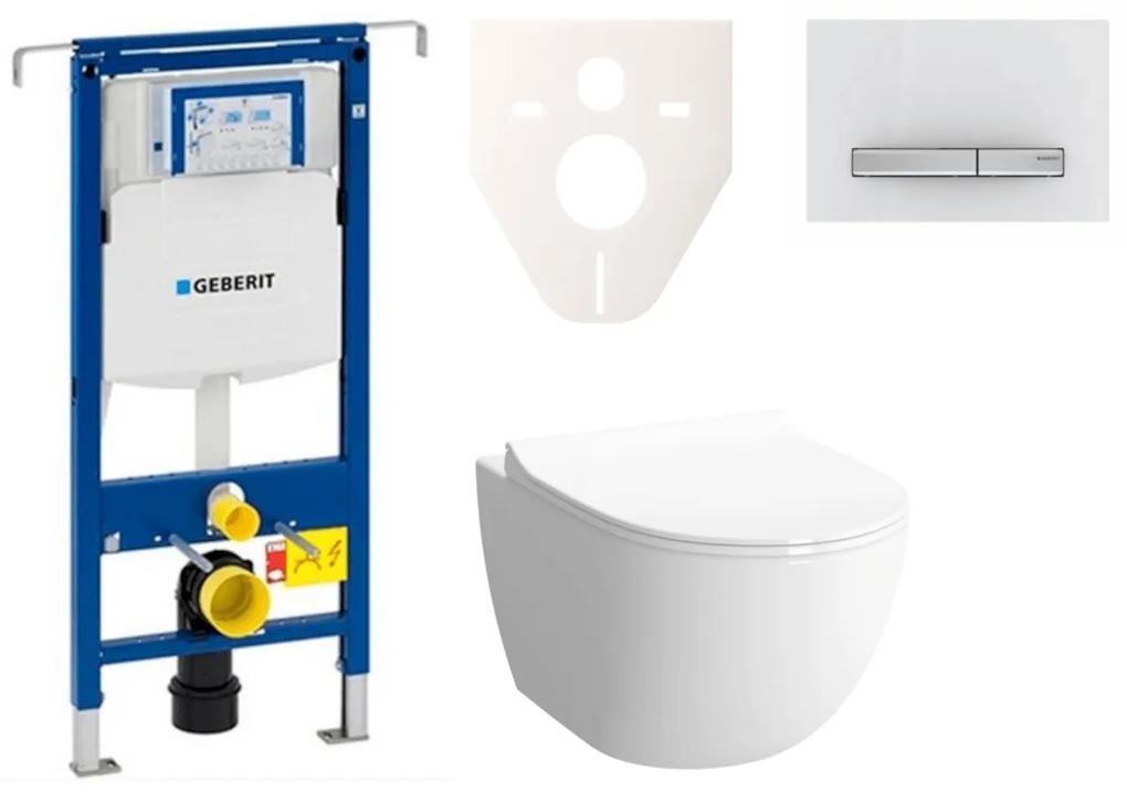 Cenově zvýhodněný závěsný WC set Geberit do lehkých stěn / předstěnová montáž+ WC VitrA VitrA Shift SIKOGES4N8