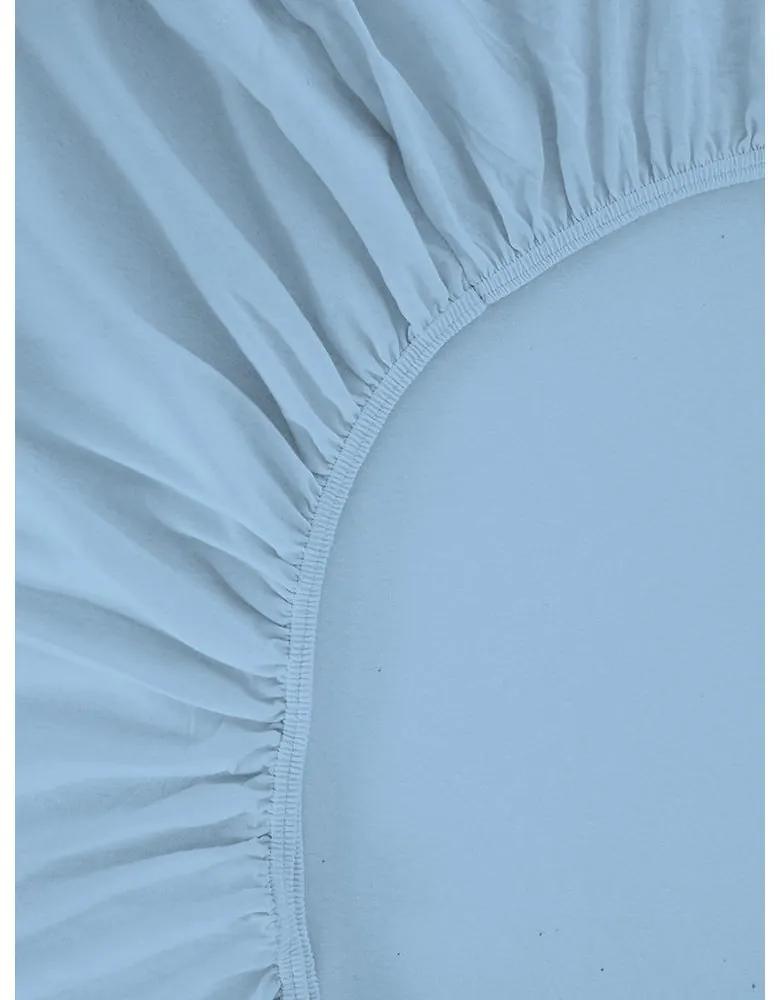 B.E.S. - Petrovice, s.r.o. Prostěradlo Jersey bavlna IDEAL - Světlá modrá 160 x 200
