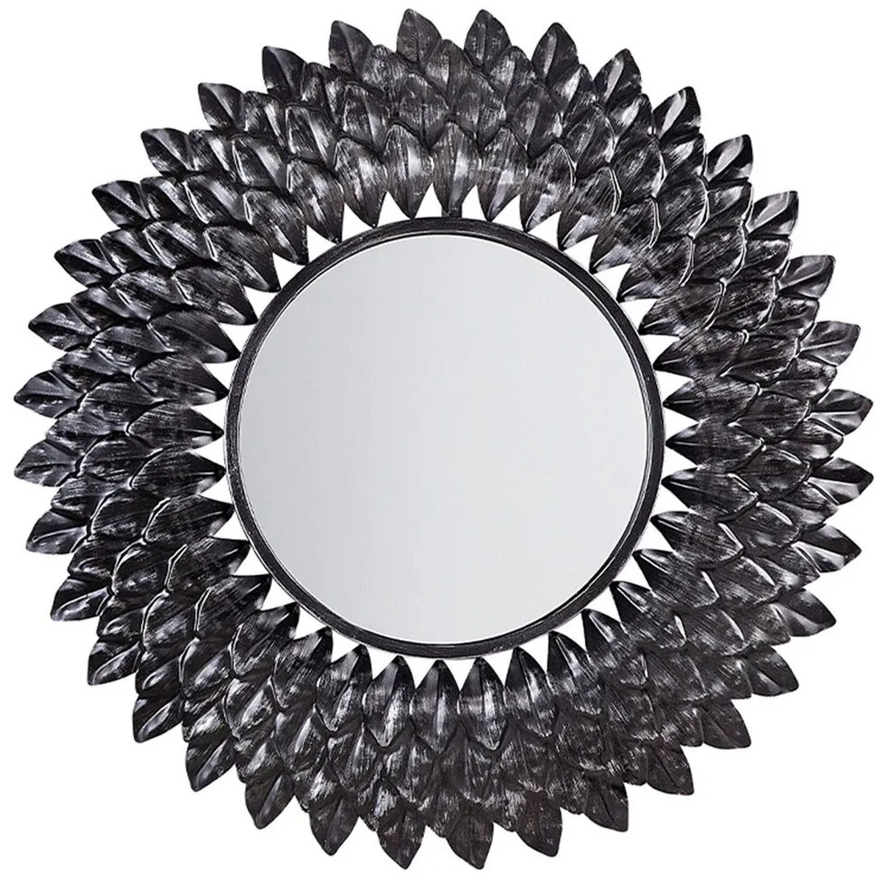 Nástěnné stříbrné zrcadlo ø70 cm LARRAU Beliani