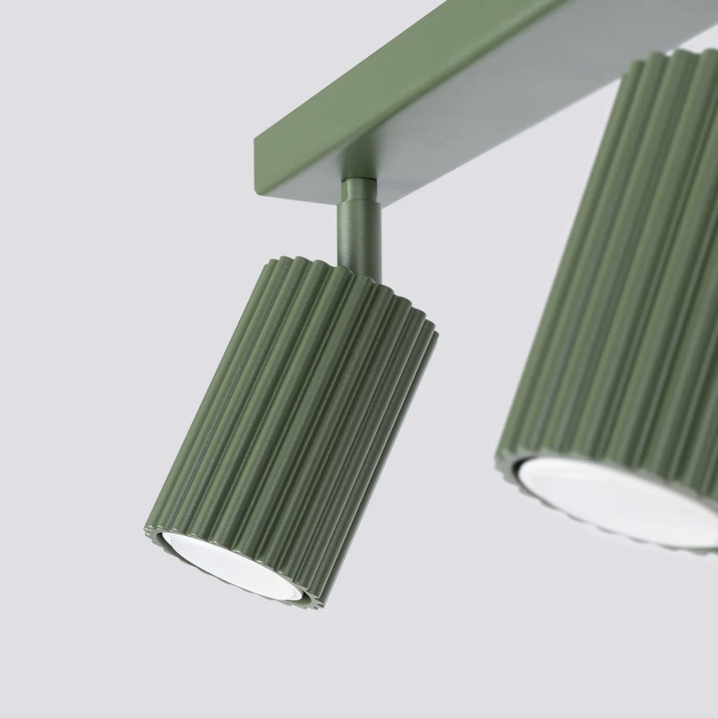 Sollux Lighting Stropní svítidlo KARBON 2 olivově zelené