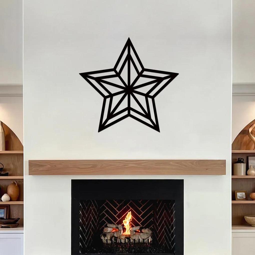 Dřevěná hvězda na zeď ELECTRA Barevný vzor: Třešeň, Rozměry Ø: 30