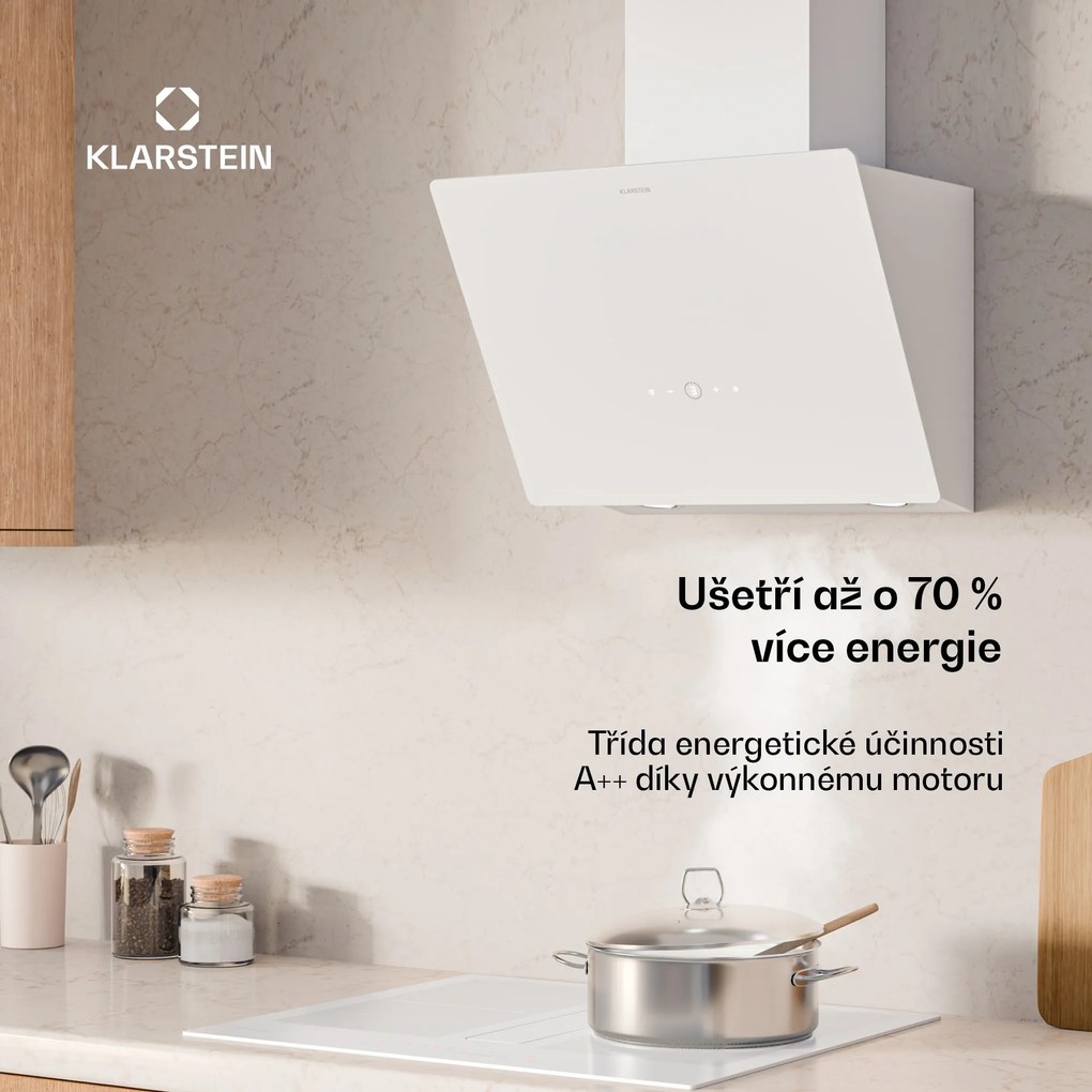 Klarstein MaxAir digestoř, Kompaktní a výkonná, Energetická účinnost A++, Duální ventilace