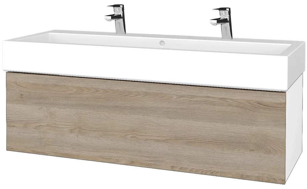 Dřevojas Koupelnová skříňka VARIANTE SZZ 120 Varianta: N01 Bílá lesk / D08 Wenge