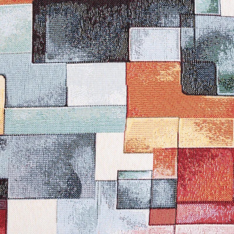 SCANquilt povlak SOFAS aqua geo pestrá 45 x 45 cm