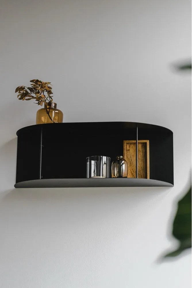 Tmavě modrá patrová kovová police 60 cm Lina – noo.ma