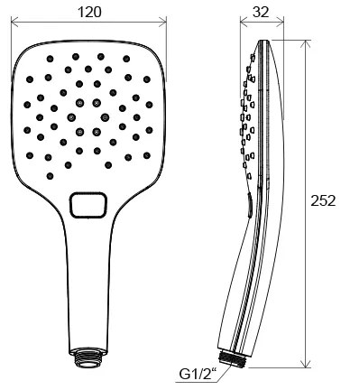 Ravak X07P348 - Ruční sprcha s tlačítkem lesklý chrom