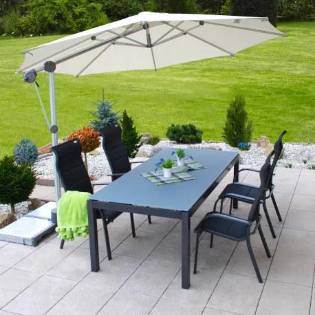 Hliníkový zahradní stůl 150 x 90 x 76 cm - SALERNO