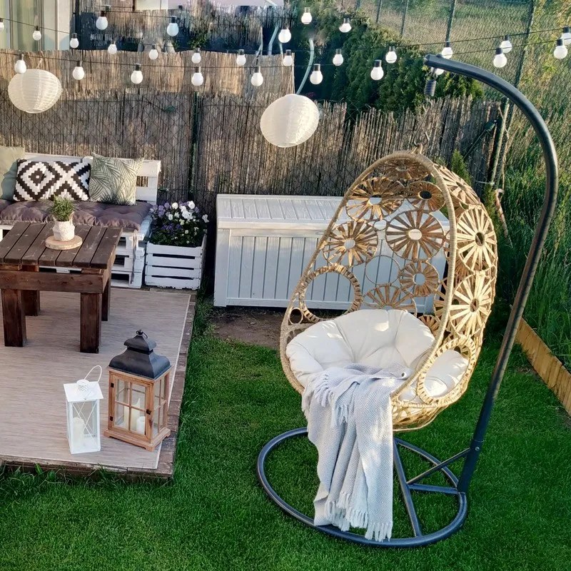Majowo.cz Závěsné ratanové křeslo IBIZA elegantní dekor