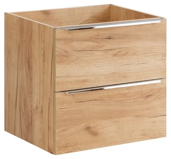 COMAD Závěsná skříňka s umyvadlem - CAPRI 820 oak, šířka 60 cm, zlatý dub