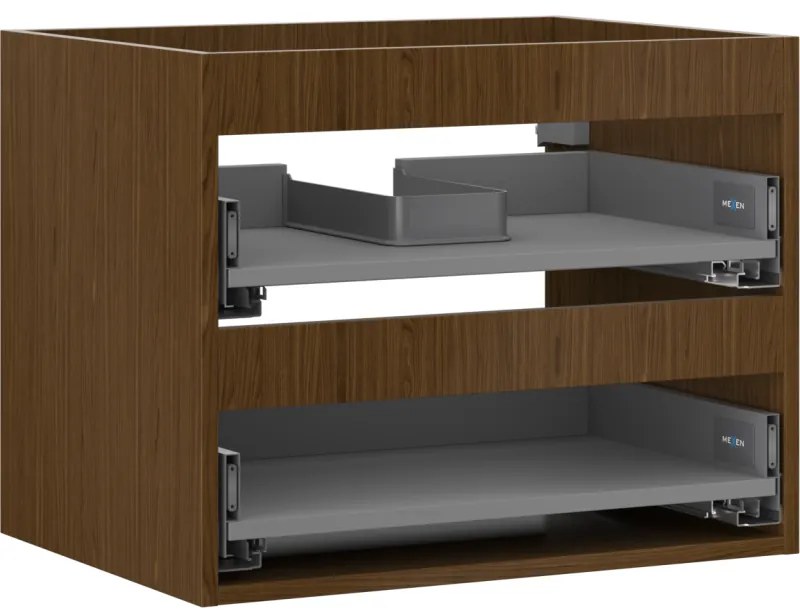 Mexen Box-A korpus skříňky pod umyvadlo 60 cm, 2 zásuvky, ořech - 91AX0-0600-470-2-86