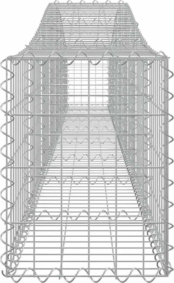 Klenutý gabionový koš 400 x 30 x 40/60 cm pozinkované železo 153402
