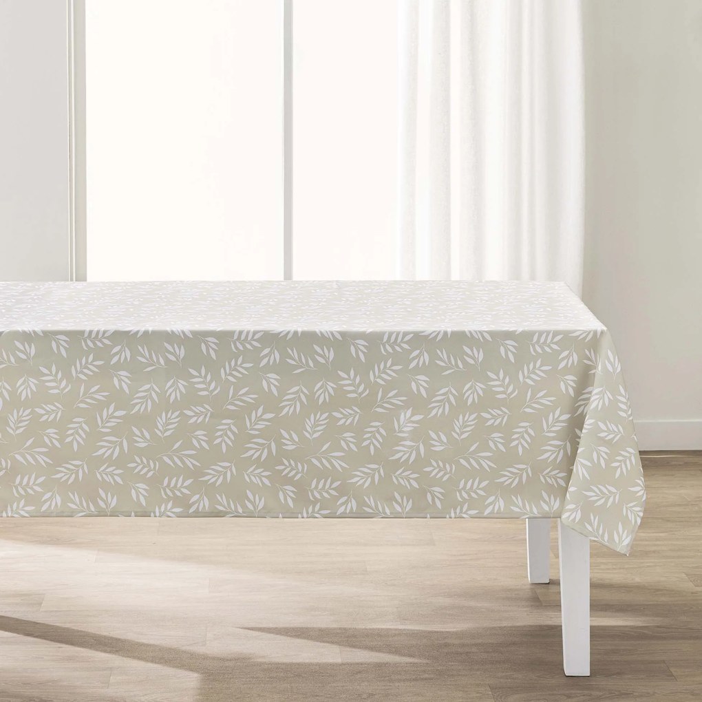 Obdélníkový ubrus NAYA, 145 x 240 cm, s potiskem, béžový