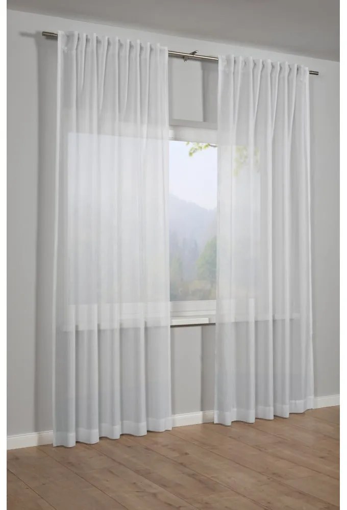 Bílá záclona 245x140 cm Jacquard-Voile - Gardinia