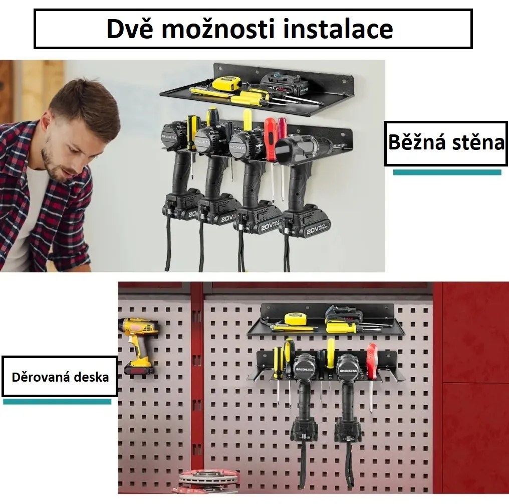 Dílenský organizér elektrického nářadí, nástěnný TA10012
