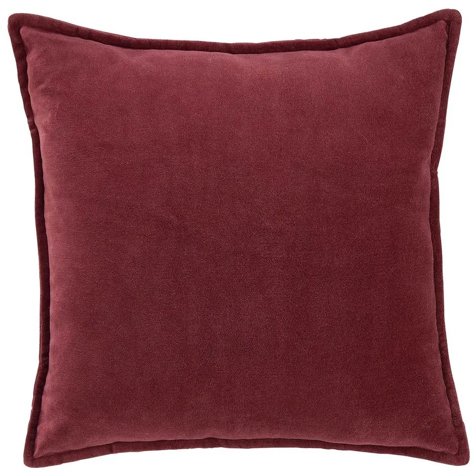 Butlers COTTON VELVET Polštář 45 x 45 cm - bordó