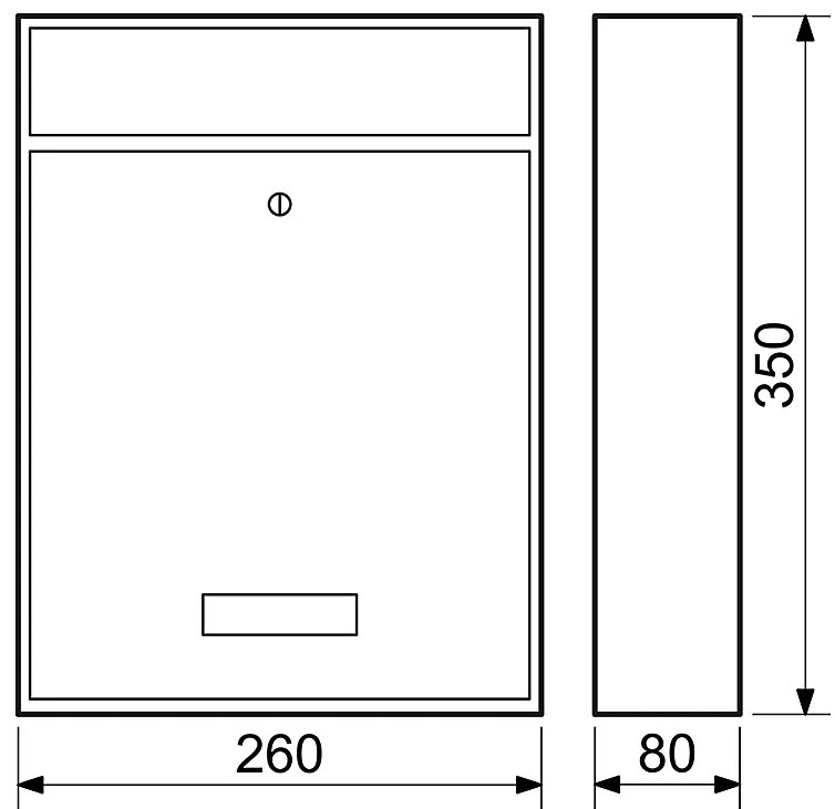 Poštovní schránka RICHTER BK.240.CM (černá matná), RICHTER Černá matná