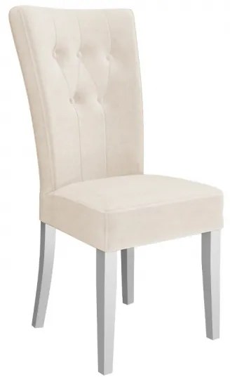 Čalouněná jídelní židle ST67 + klepadlo, Barva:: černá, Barva: bílý polomatný, Potah: Magic Velvet 2225