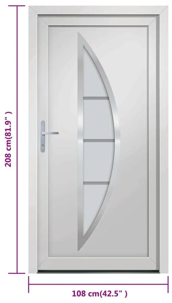 Vchodové dveře bílé 108 x 208 cm PVC,  3187866