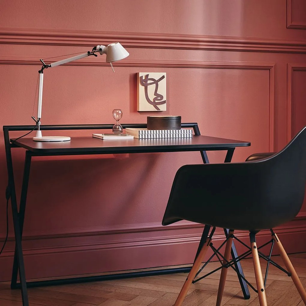 Artemide A011810 Tolomeo Micro tavolo, metalicky červená stolní lampa, 1x6W LED E14, 45+37cm