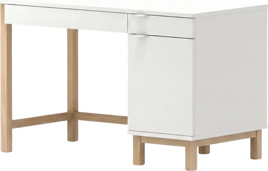 Dětský psací stůl MODEL se šuplíky a skříňkou Zvolte barvu: Světle modrá s bílým úchytem, Zvolte rozměr: 100x60 cm, Zvolte stranu: Levá