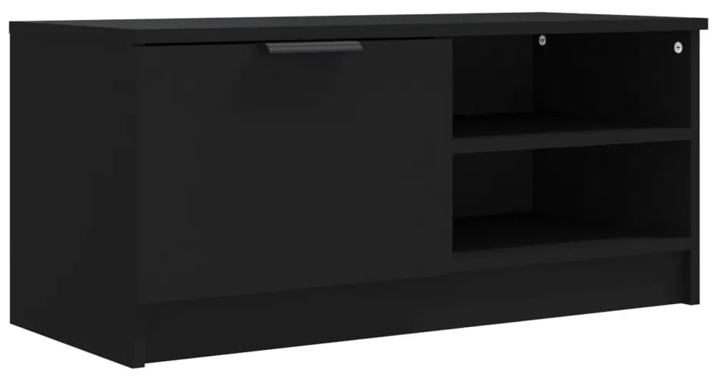 TV skříňka černá 80 x 35 x 36,5 cm kompozitní dřevo - Default Title