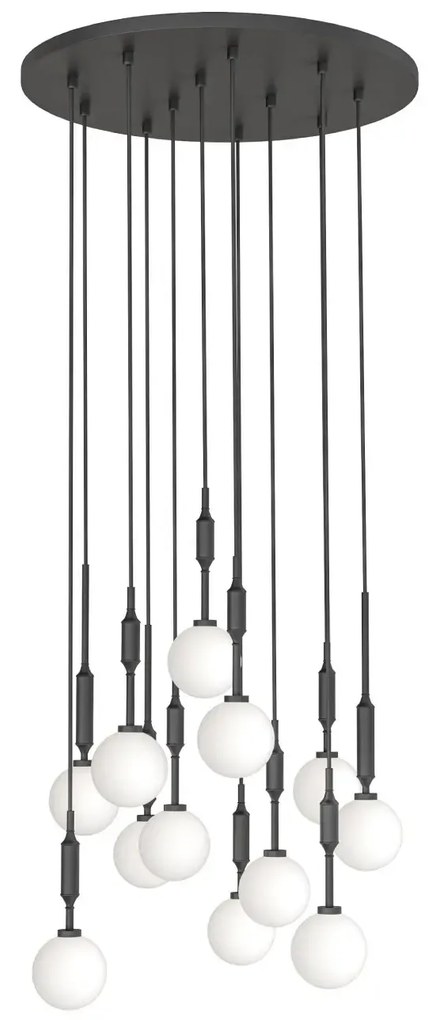 Designový lustr Ero 12 černá