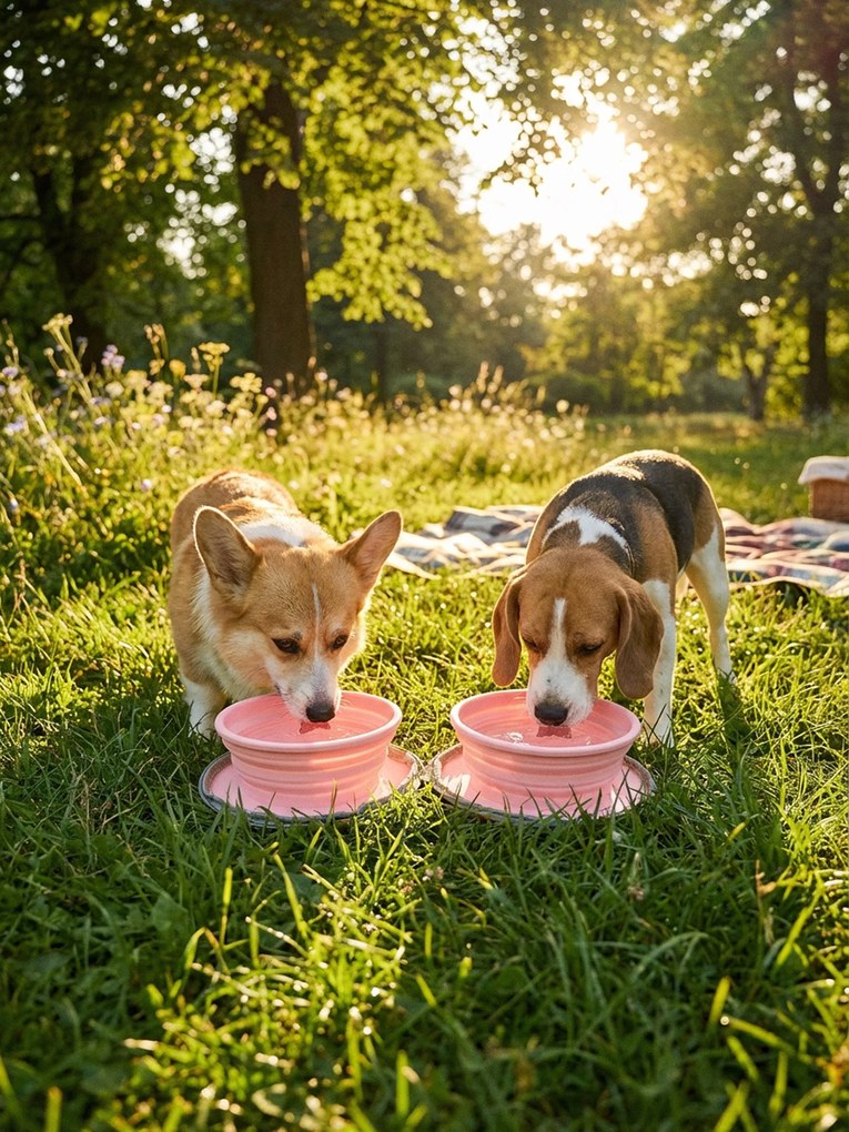 Sinsay - Skládací miska pro zvířata - pastelová růžová