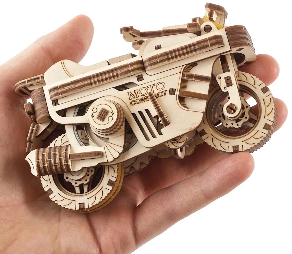 Ugears 3D dřevěné mechanické puzzle Skládací skútr