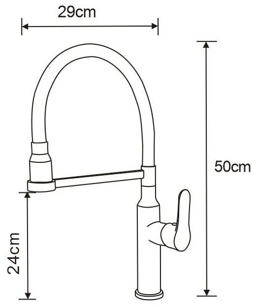 Mexen Edna - Vysoká baterie/dřezová, Černá, 672900-70
