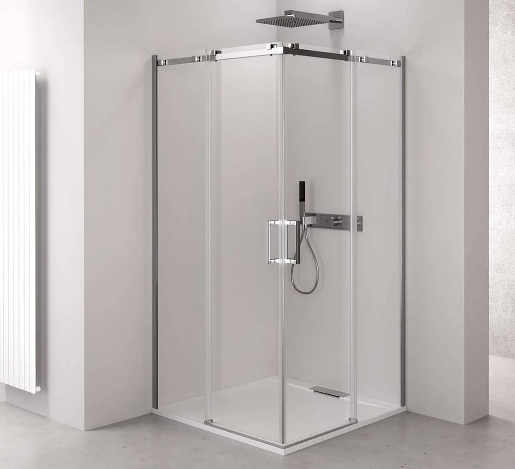 Polysan Thron - Sprchový kout Square 100x80 cm, Antidrop, čiré sklo/chrom TL2080-5002