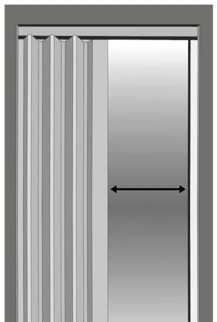 Skládací dveře 004 07 šedý dub 90 cm