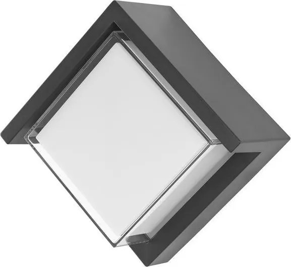 NV 9026001 Venkovní nástěnné svítidlo MAX tmavě šedý ABS čirý a bílý akryl LED 12W 3000K 200-240V 120st. IP65 - NOVA LUCE