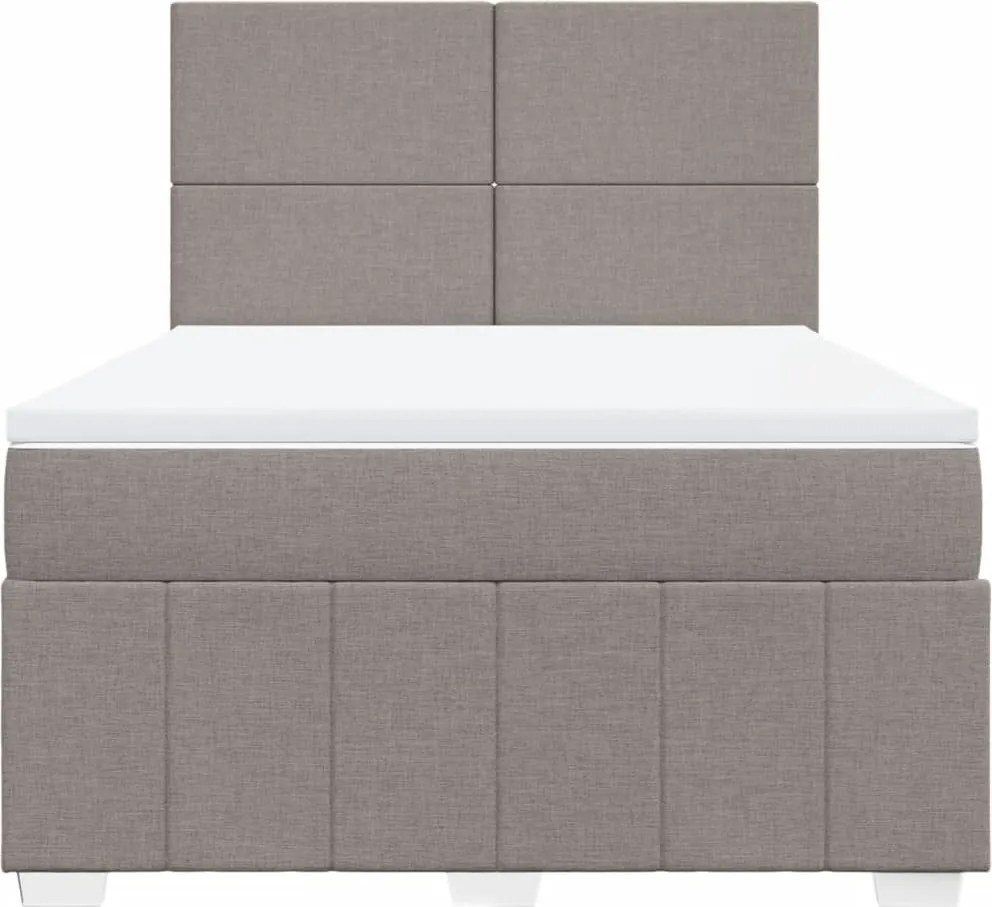 Box spring postel s matrací taupe 140x200 cm textil 3291688