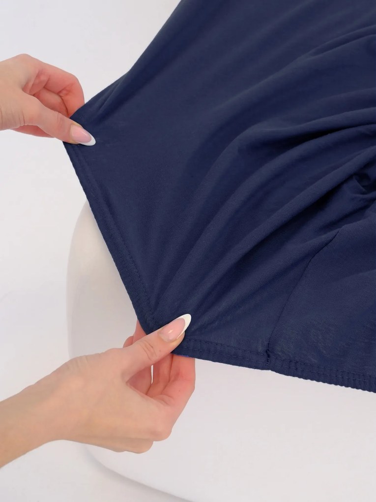 MK Lůžkoviny Jersey prostěradlo Classic 200 x 200 cm – tmavě modrá