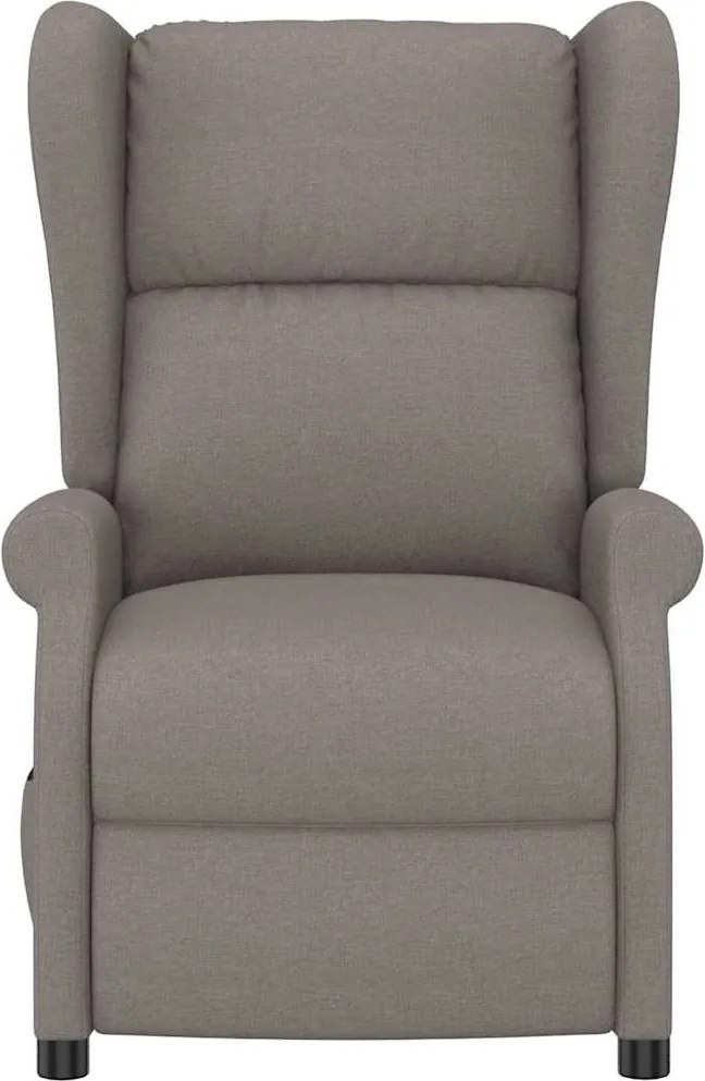 Elektrické polohovací křeslo ušák taupe textil 3098327