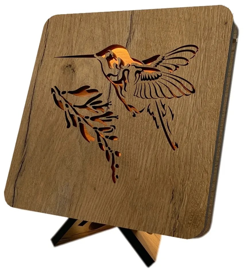 Li-Go "Kolibřík" lampa 19x19cm provedení povrchu: bříza