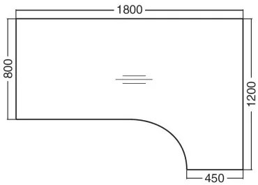 Kancelářský stůl Pro Office 80/120x180 cm pravý Barva: Buk