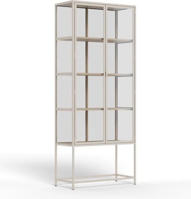 Vitrína Seaford 77x185,6 cm šedá