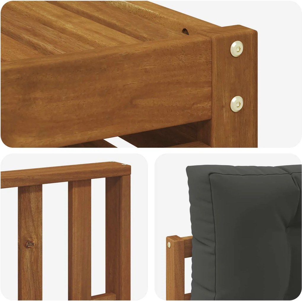 Venkovní pohovková souprava 6 ks Přirozená a Anthracitová 3373012