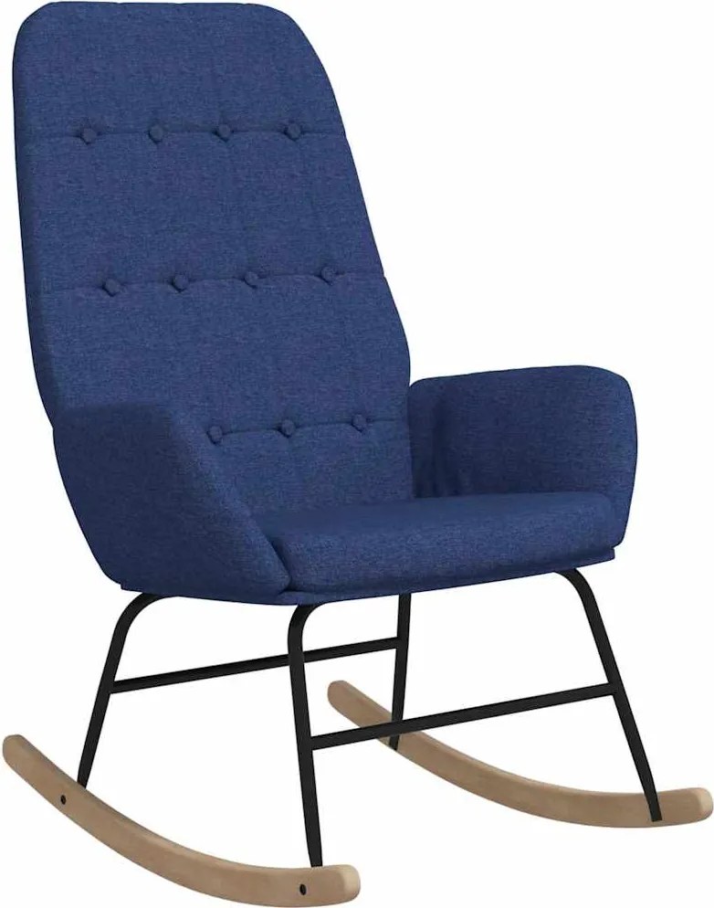 Houpací křeslo modré textil 341257
