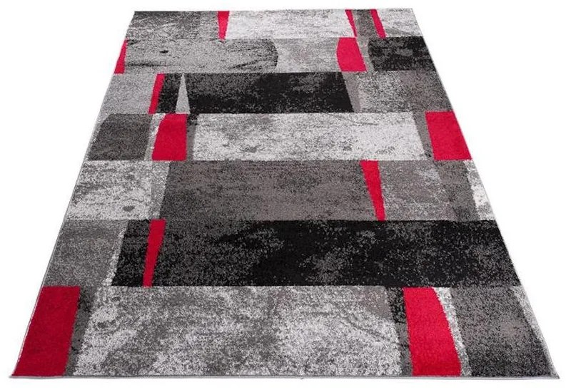 Kusový koberec Ringo šedočervený 140x190cm