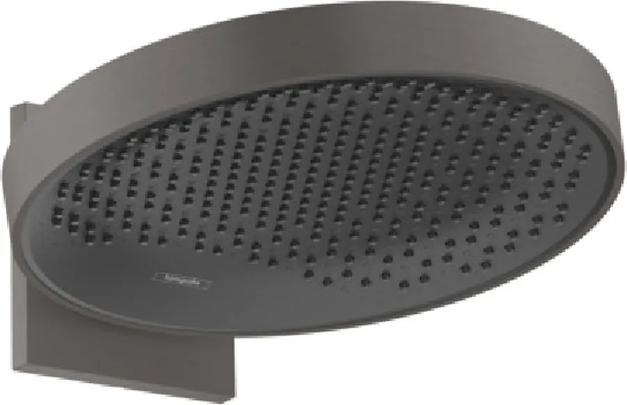 Hansgrohe Rainfinity, hlavová sprcha 360 1jet s připojením na zeď, kartáčovaný černý chrom, HAN-26230340