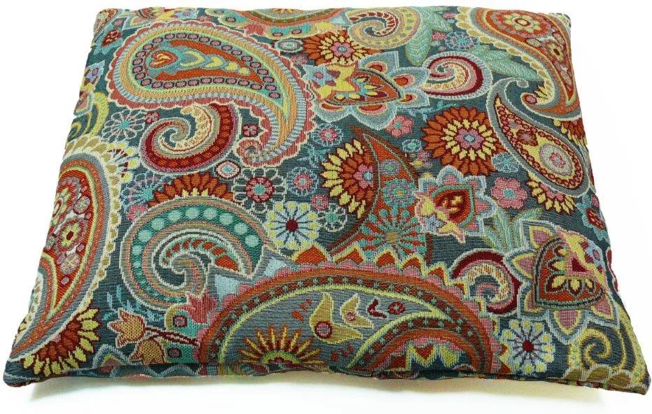 S radostí - vlastní výroba Pohankový polštář Kašmír - barevný - Gobelínová látka Velikost: 50 x 65 cm