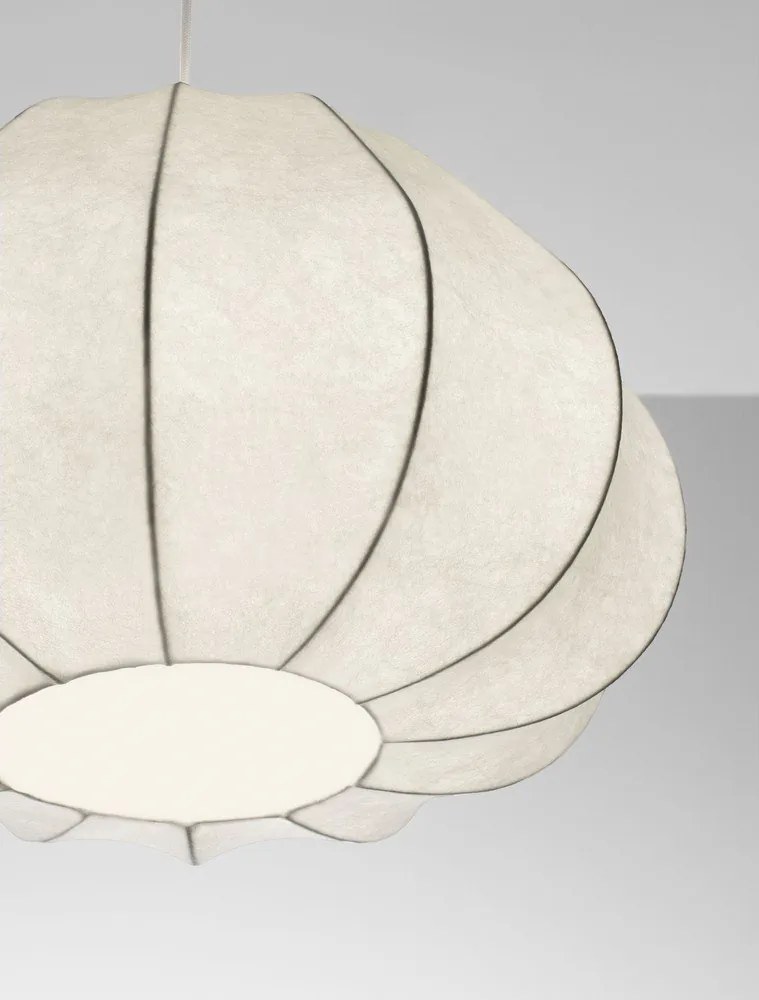 Matně bílé látkové závěsné svítidlo ø 50 cm Bora – Nova Luce